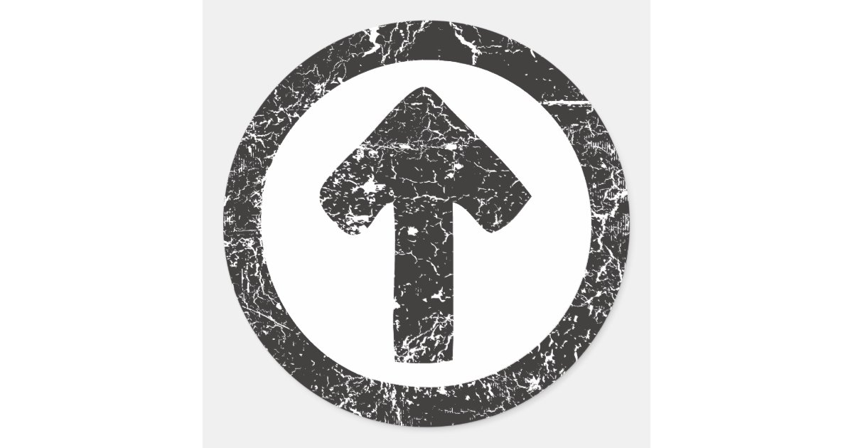 Circle Arrow Classic Round Sticker | Zazzle
