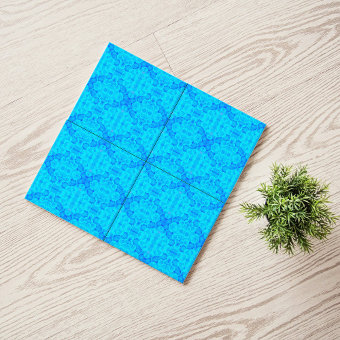 Circle Blobs Ocean Blue Water Tones Ceramic Tile | Zazzle