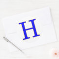 Circle Blue Letter H Sticker | Zazzle