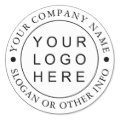 Circle Business Logo Custom Classic Round Sticker | Zazzle