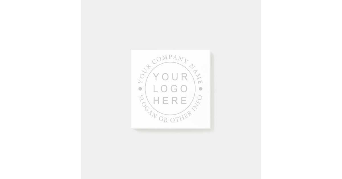 Circle Business Logo Custom Post-it Notes | Zazzle
