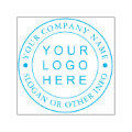 Circle Business Logo Custom Self-inking Stamp | Zazzle