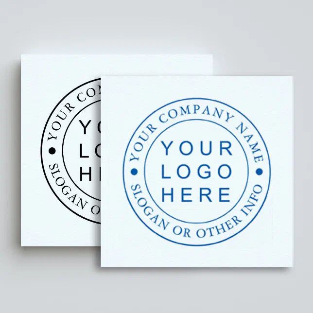 Circle Business Logo Custom Self-inking Stamp | Zazzle