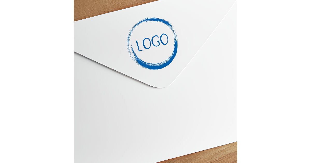 Circle Business Logo Promo Self-inking Stamp | Zazzle