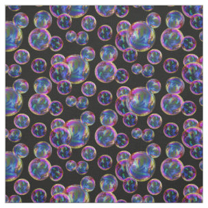 Rainbow Bubbles Fabric | Zazzle