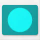 Circle - Cyan and Ocean Green Mouse Pad | Zazzle
