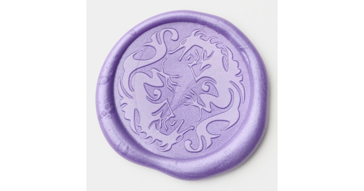 circle dragons wax seal stickers | Zazzle