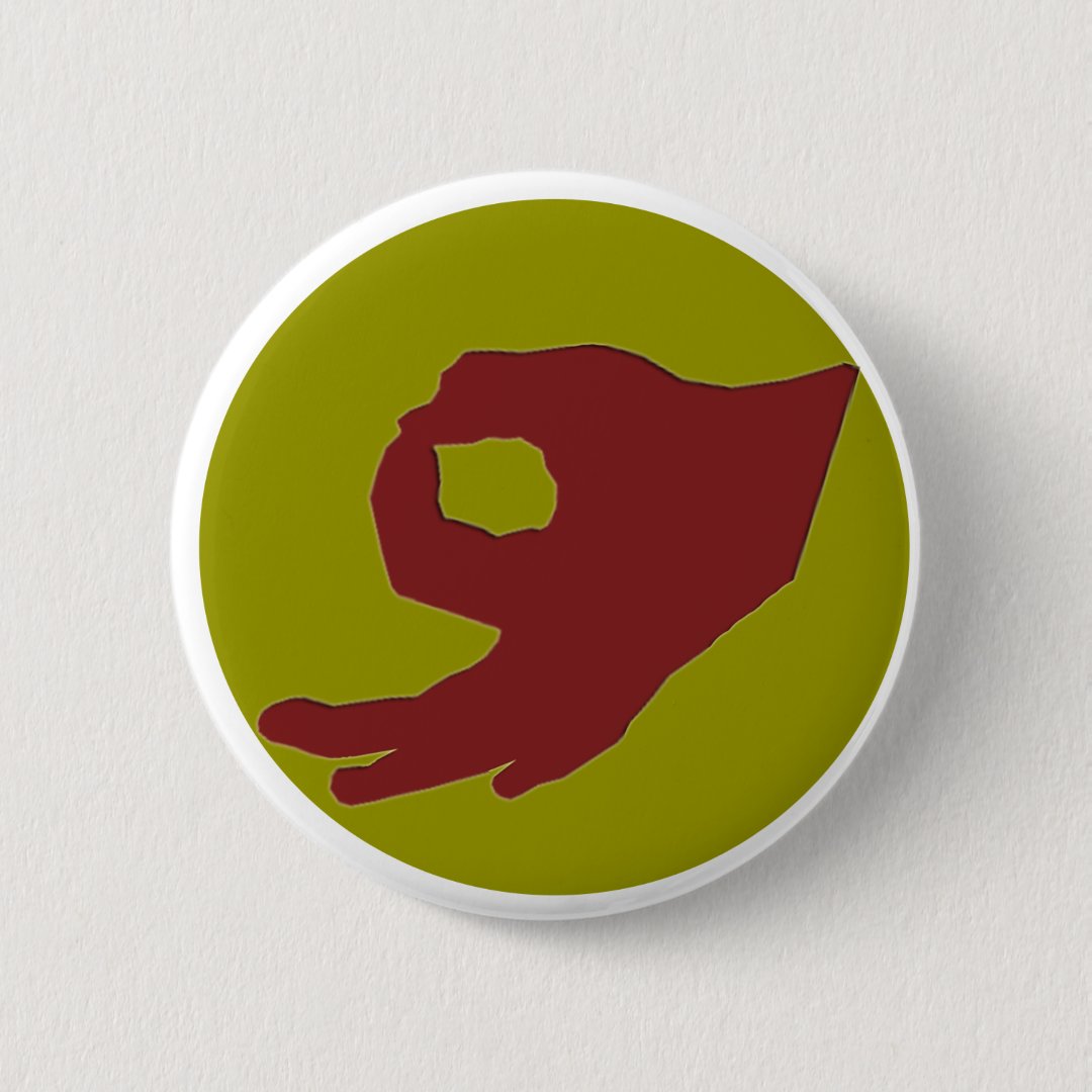 Circle Hand Game Number 2 Button | Zazzle