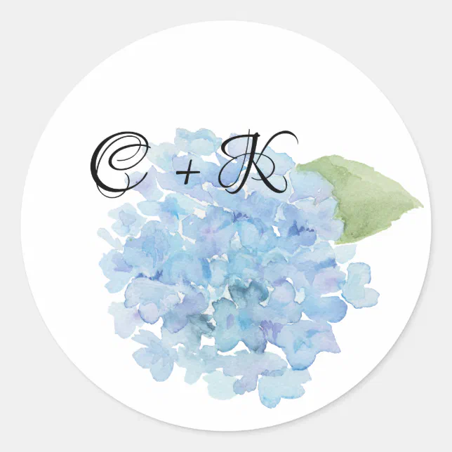 Circle Hydrangea Sticker | Zazzle