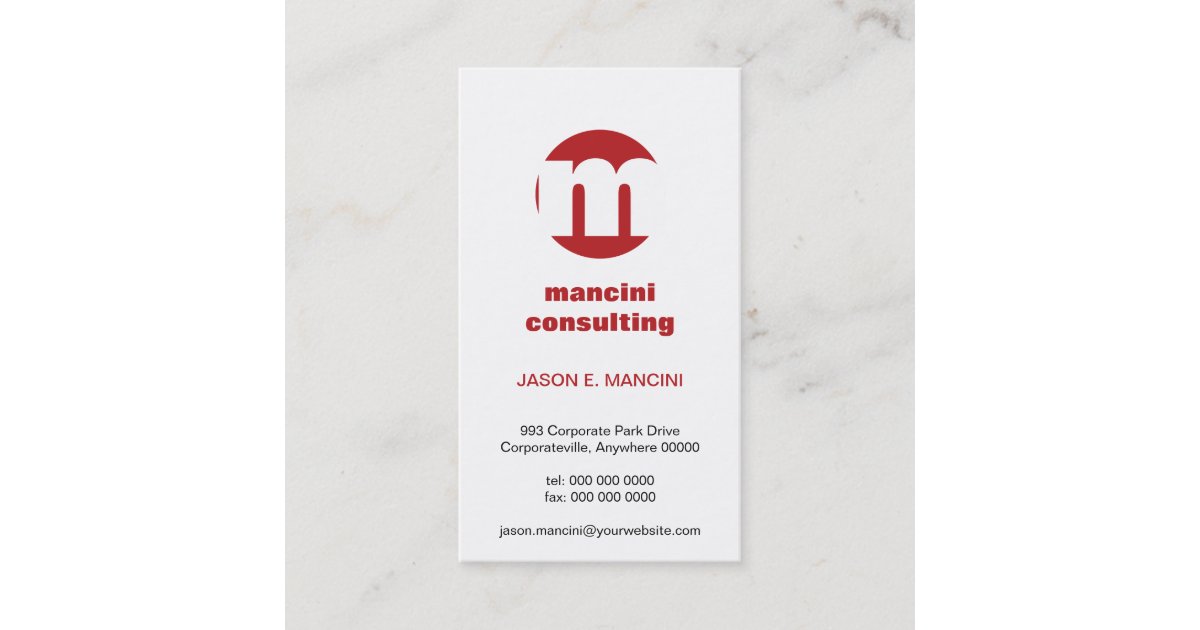 Circle Monogram Business Card | Zazzle
