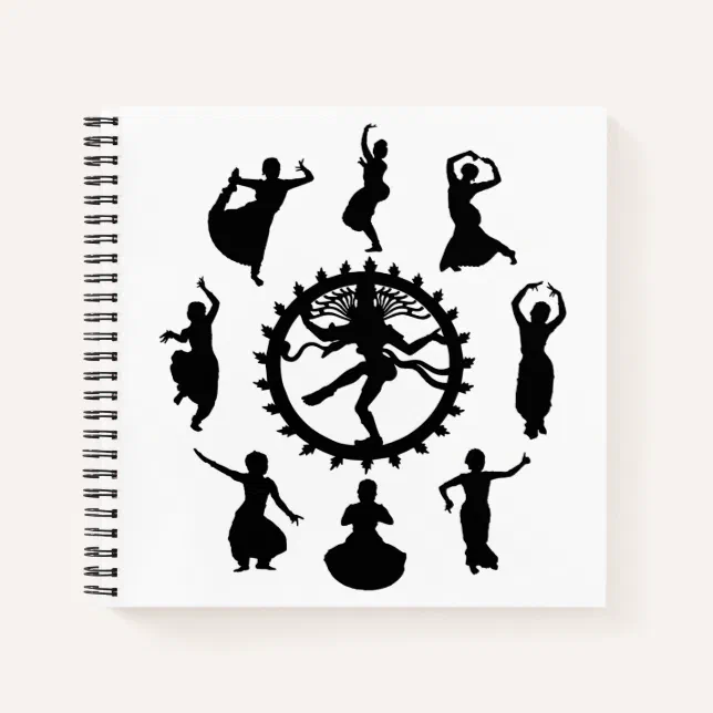 Circle of Indian Dance Notebook (Square) | Zazzle