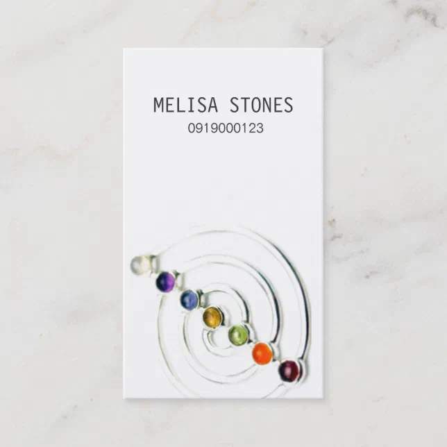 Circle of Life Chakra Gemstones Zen Design Business Card | Zazzle