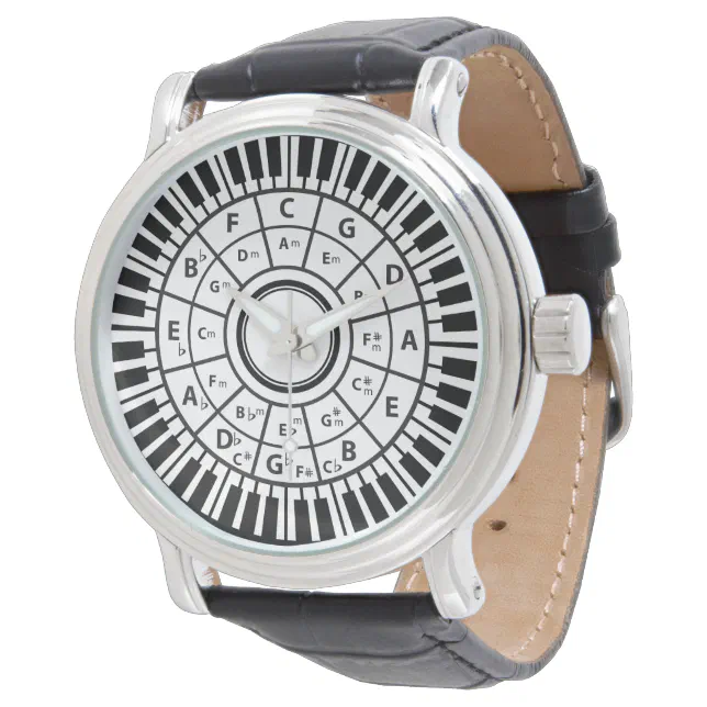 Circle Piano Keys Circle of Fifths Watch | Zazzle