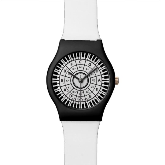 Circle Piano Keys Circle of Fifths Wrist Watch | Zazzle.com