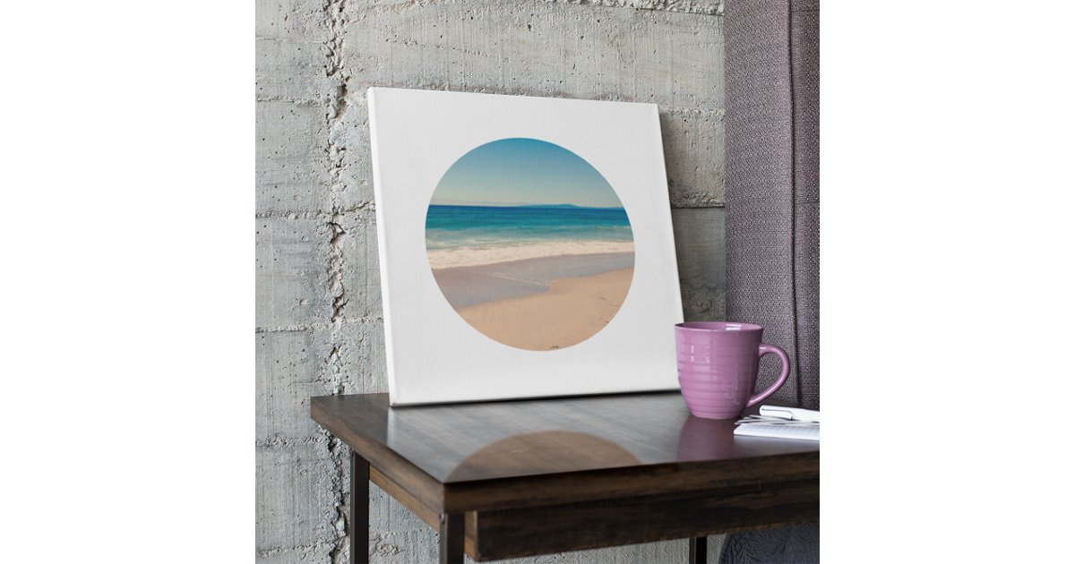 Circle Shape Photo Canvas Print | Zazzle