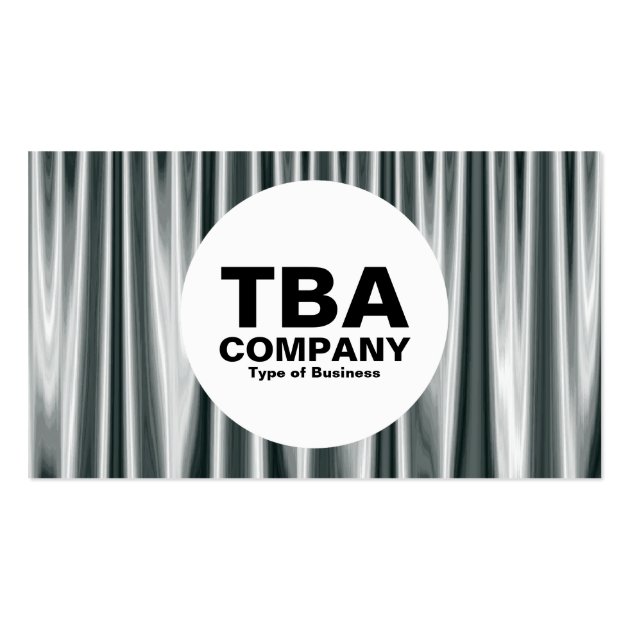 Circle - Silver Curtains 02 Business Cards