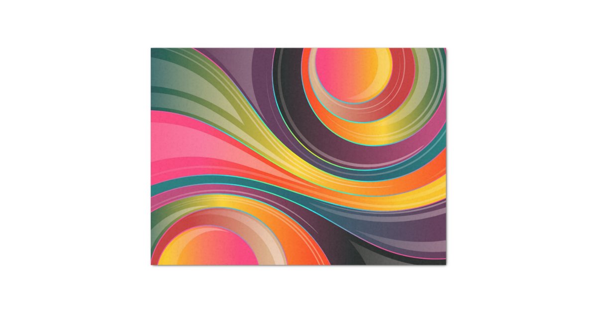 circle swirl abstract tissue paper | Zazzle