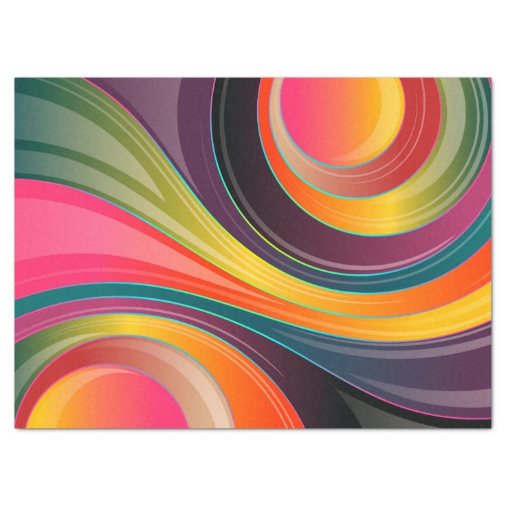 circle swirl abstract tissue paper | Zazzle