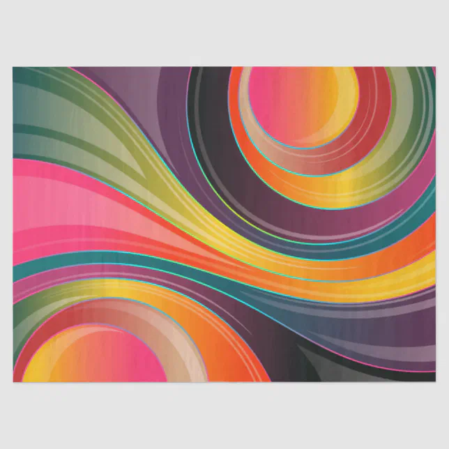 circle swirl abstract tissue paper | Zazzle