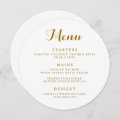 Circle Wedding Menu | Zazzle