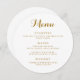 Circle Wedding Menu | Zazzle
