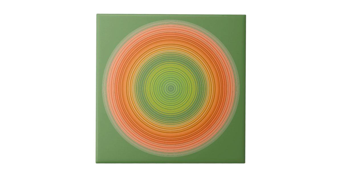 Circles - citrus colors ceramic tile | Zazzle