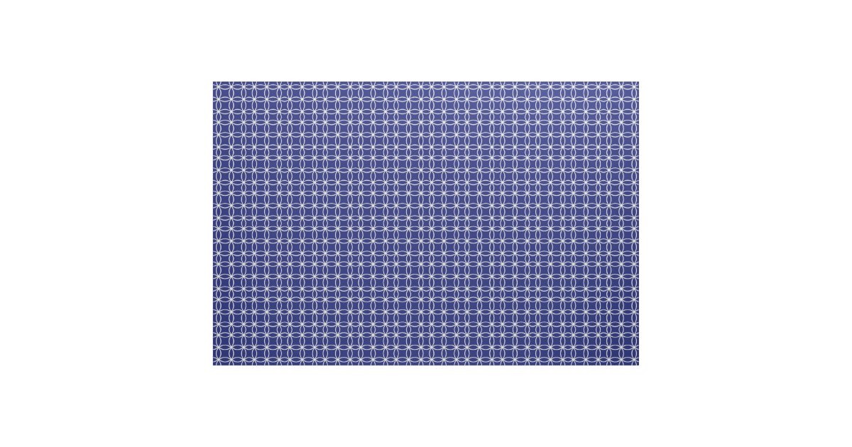 Circles fretwork pattern fabric | Zazzle