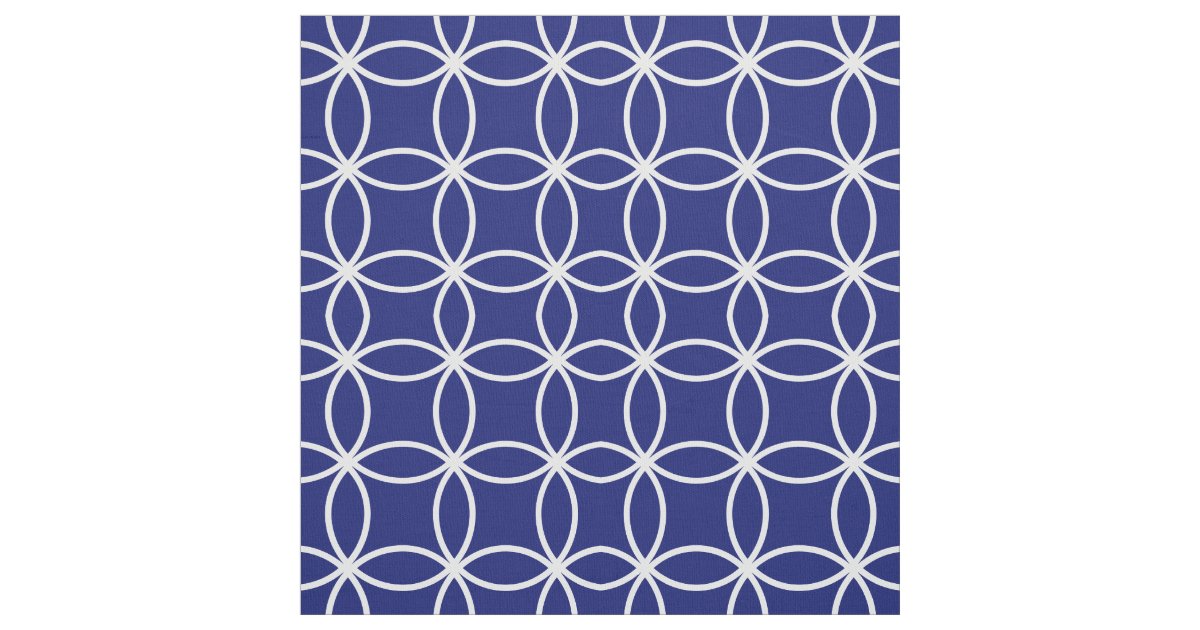 Circles fretwork pattern fabric | Zazzle