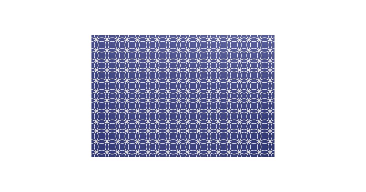 Circles fretwork pattern fabric | Zazzle