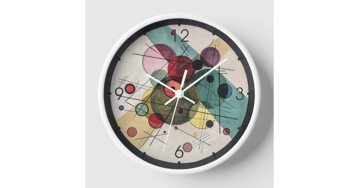 Circles in a Circle - Kandinsky Clock | Zazzle