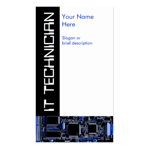 Circuit Blue 2 'IT Technician' business card