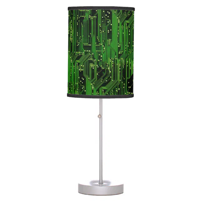 Circuit board background table lamp | Zazzle