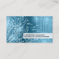 Circuit Board | Blue Lights Code Matrix Business Card | Zazzle