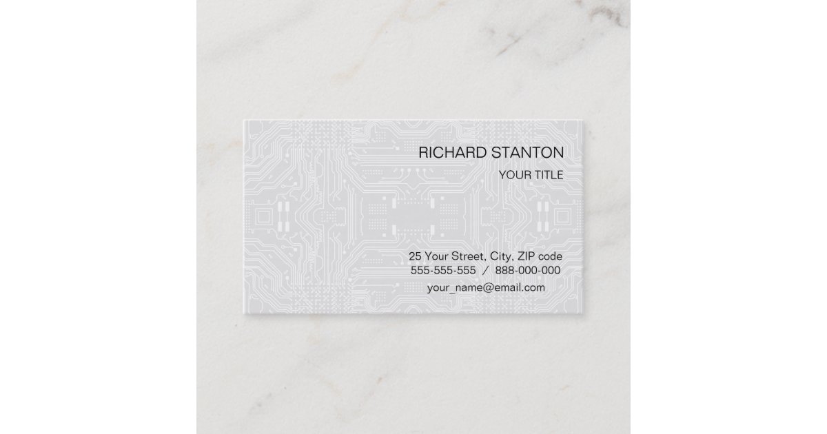 Circuit board business card | Zazzle
