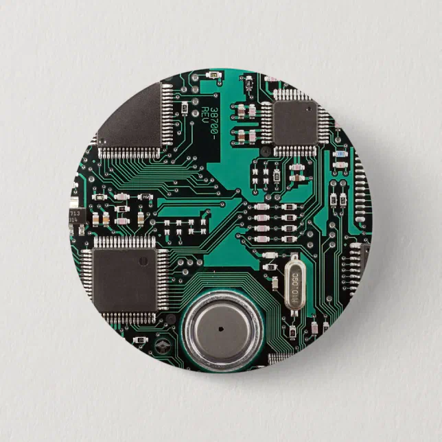 Circuit board button | Zazzle