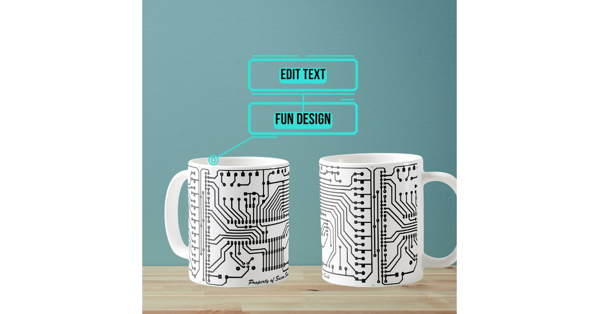 Circuit Board Custom Mug | Zazzle