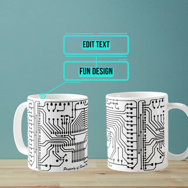 Circuit Board Custom Mug | Zazzle