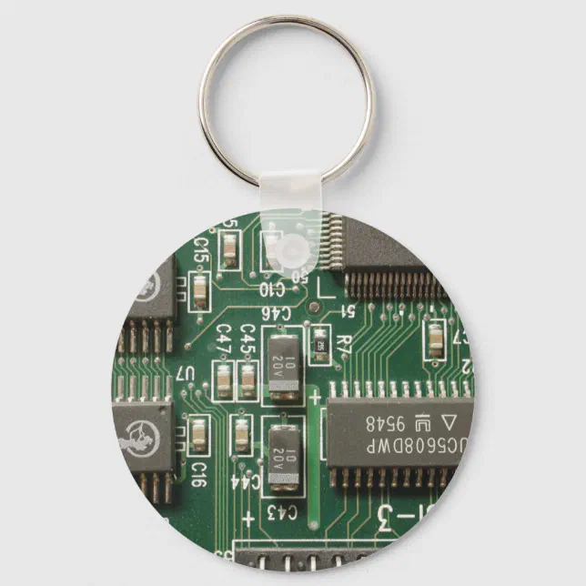 Circuit Board Design Keychain | Zazzle
