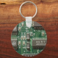 Circuit Board Design Keychain | Zazzle