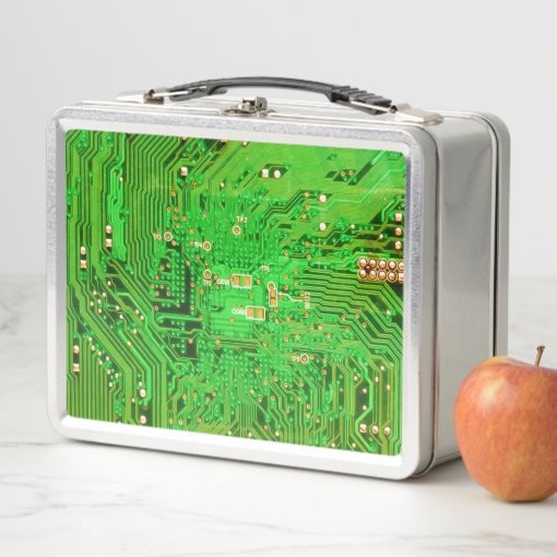 Circuit Board Design Metal Lunch Box | Zazzle