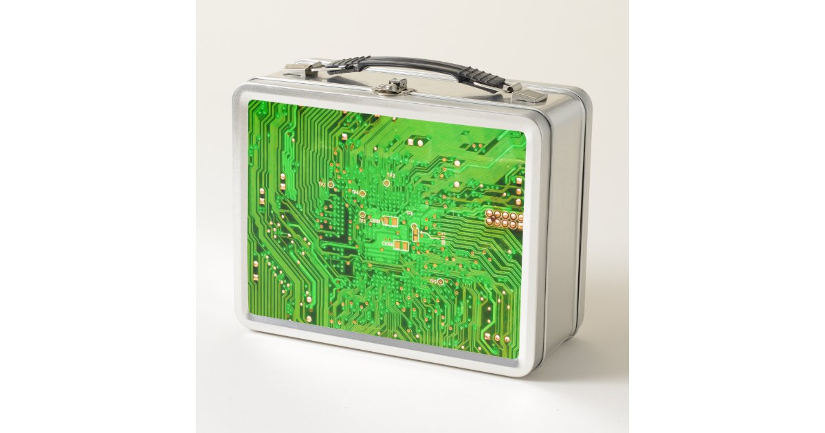 Circuit Board Design Metal Lunch Box | Zazzle