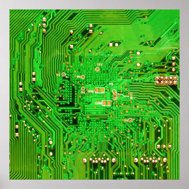 Circuit Board Design Poster | Zazzle