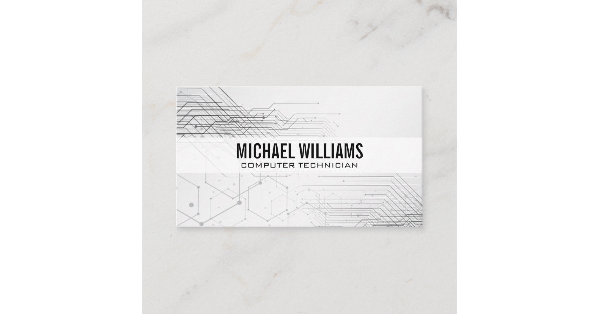 Circuit Board Electronics Components Business Card | Zazzle