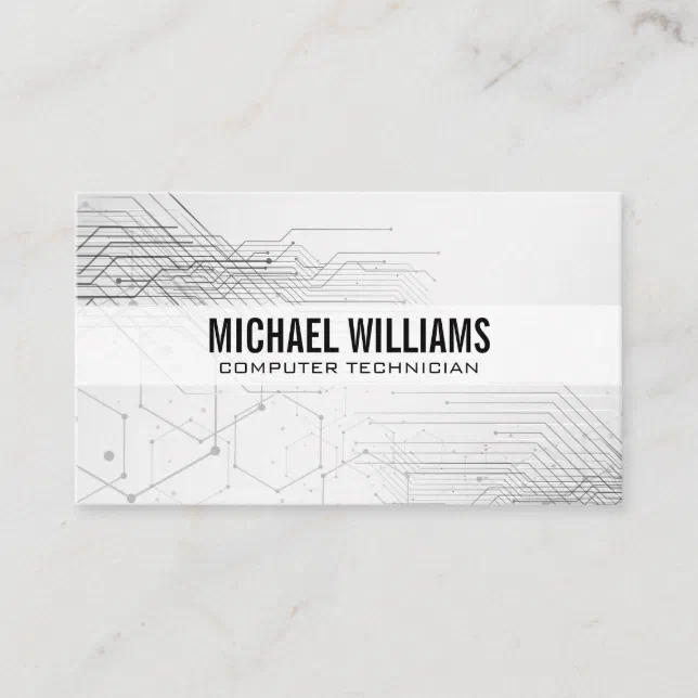 Circuit Board Electronics Components Business Card | Zazzle