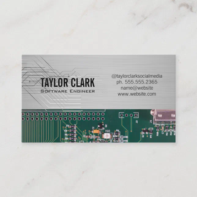 Circuit Board Hardware Engineer | Techie Business Card | Zazzle