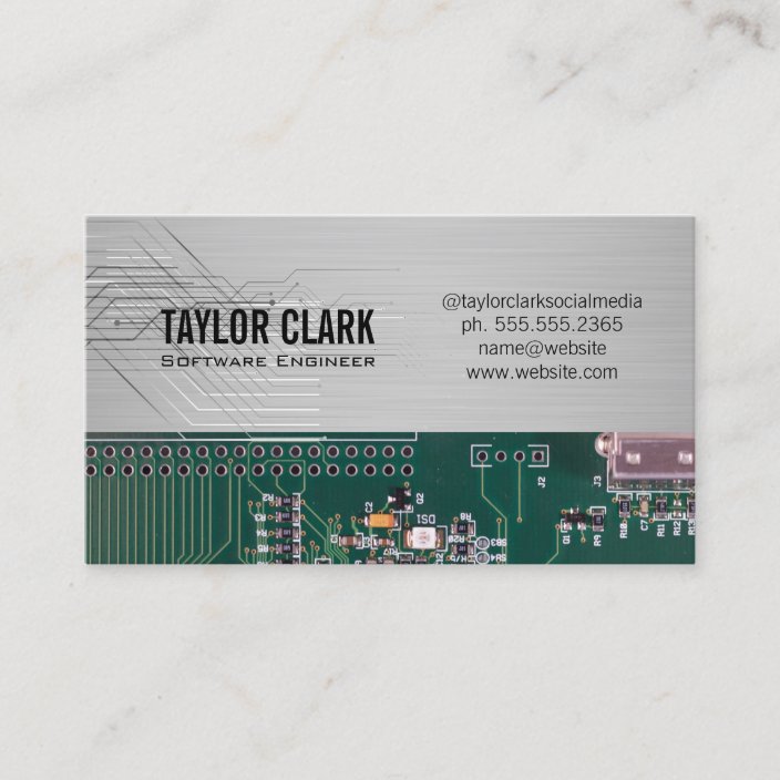 Circuit Board Hardware Engineer | Techie Business Card | Zazzle.com