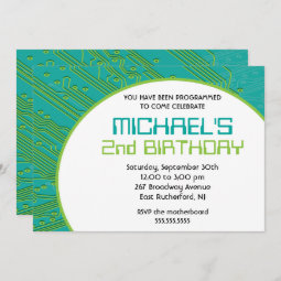 Circuit Board Invitation | Zazzle