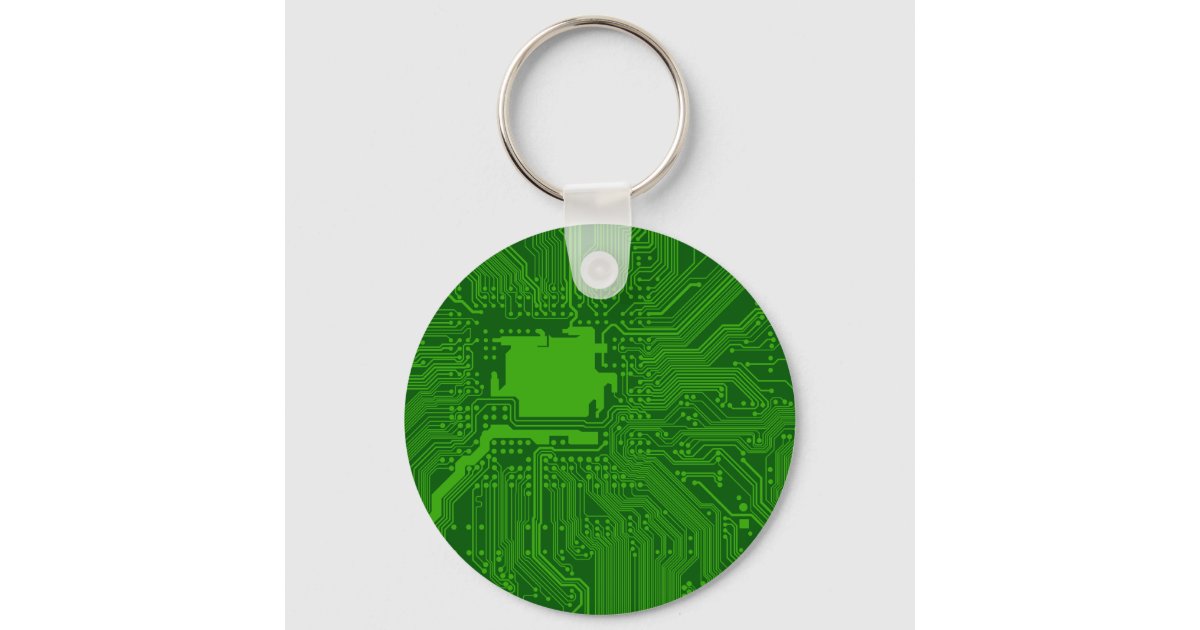 Circuit Board Keychain | Zazzle