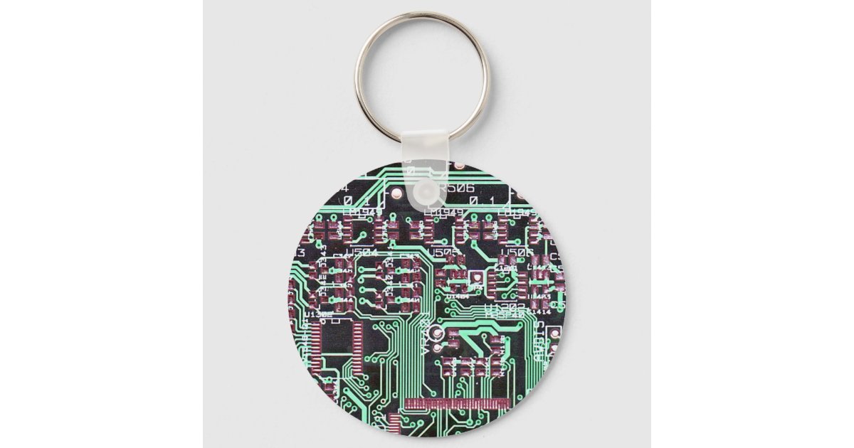 Circuit Board Keychain | Zazzle