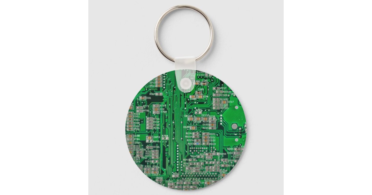 Circuit Board Painting Keychain | Zazzle